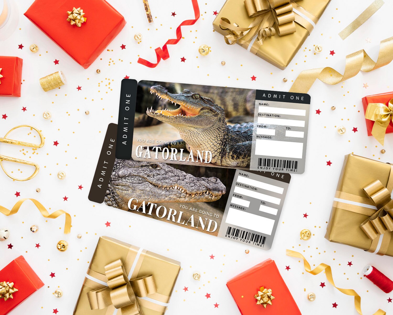 Printable Gatorland Surprise Ticket︱aligator Park Gift Ticket ...