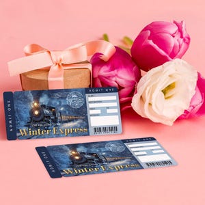 Printable WINTER EXPRESS Surprise Reveal Ticket︱north Pole Express ...