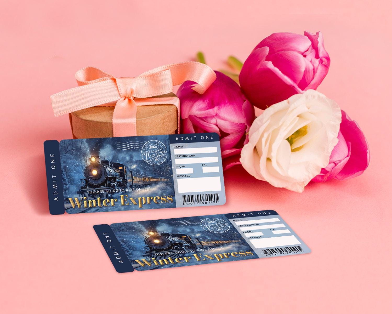 Printable WINTER EXPRESS Surprise Reveal Ticket︱north Pole Express ...