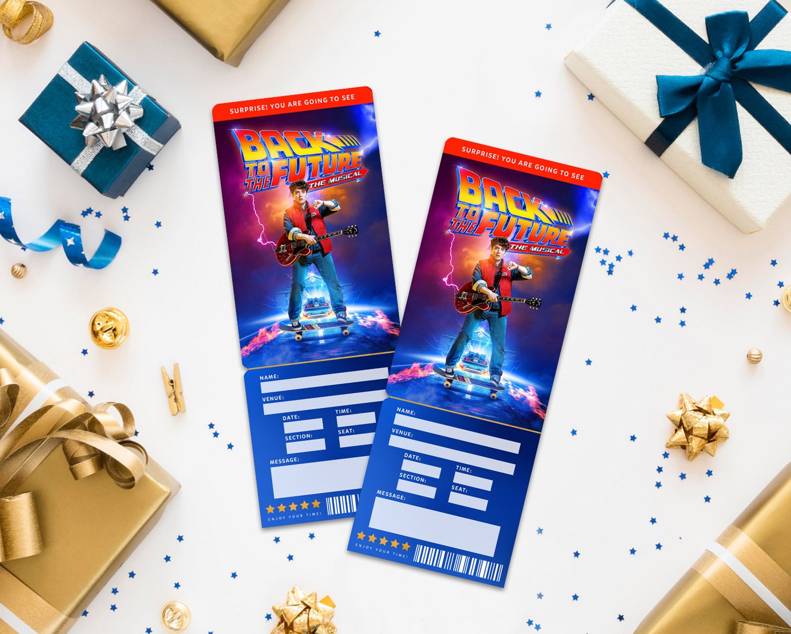 Printable Back to the Future Broadway Surprise Ticket︱musical Theatre ...
