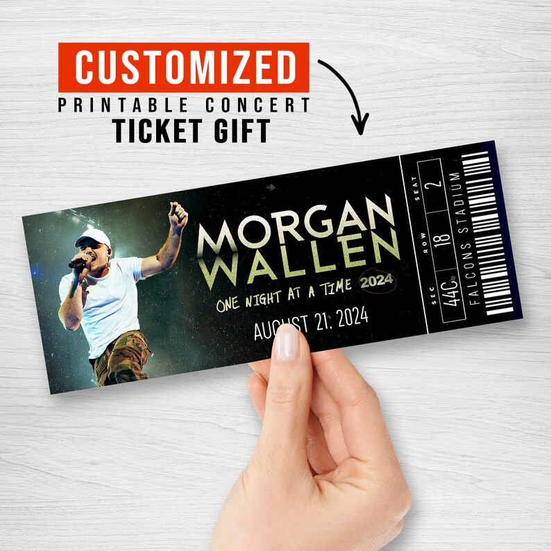 Customized Concert Ticket, Printable Souvenir Ticket, Concert ...