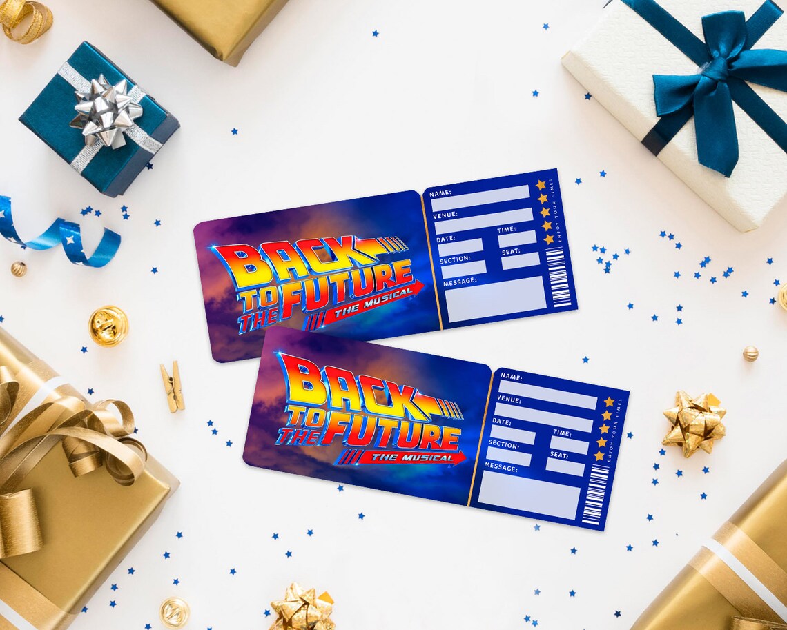 Printable Back to the Future Broadway Surprise Ticket, Back to the ...