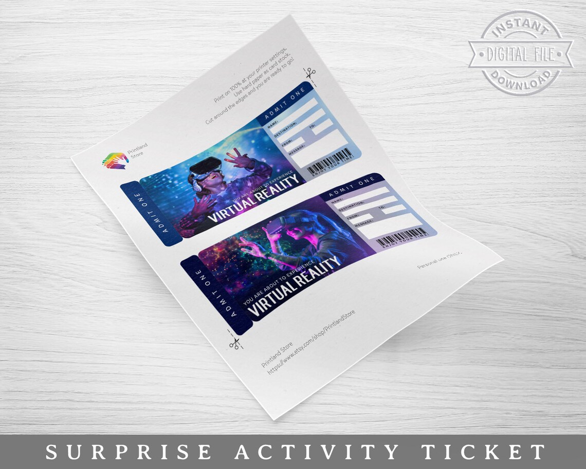 Digital Kids VIRTUAL REALITY Surprise Gift Ticket, VR Game Reveal ...
