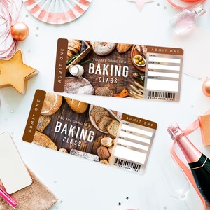 Digital Baking Class Surprise Ticket, Baking Class Voucher Surprise ...