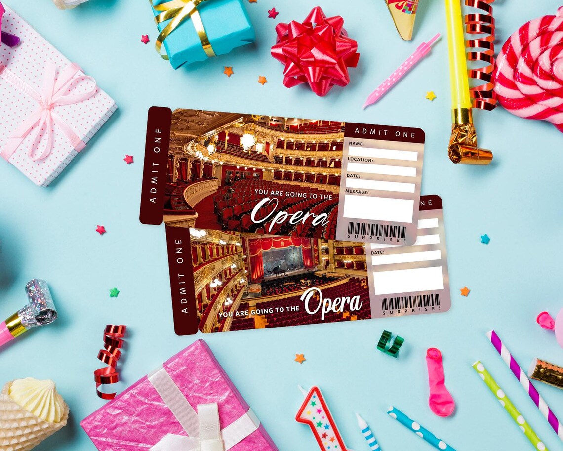 Printable Opera Surprise Surprise Ticket︱opera Night Gift Reveal - Etsy