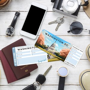 Digital WASHINGTON DC Surprise Trip Gift Ticket, Printable Boarding ...