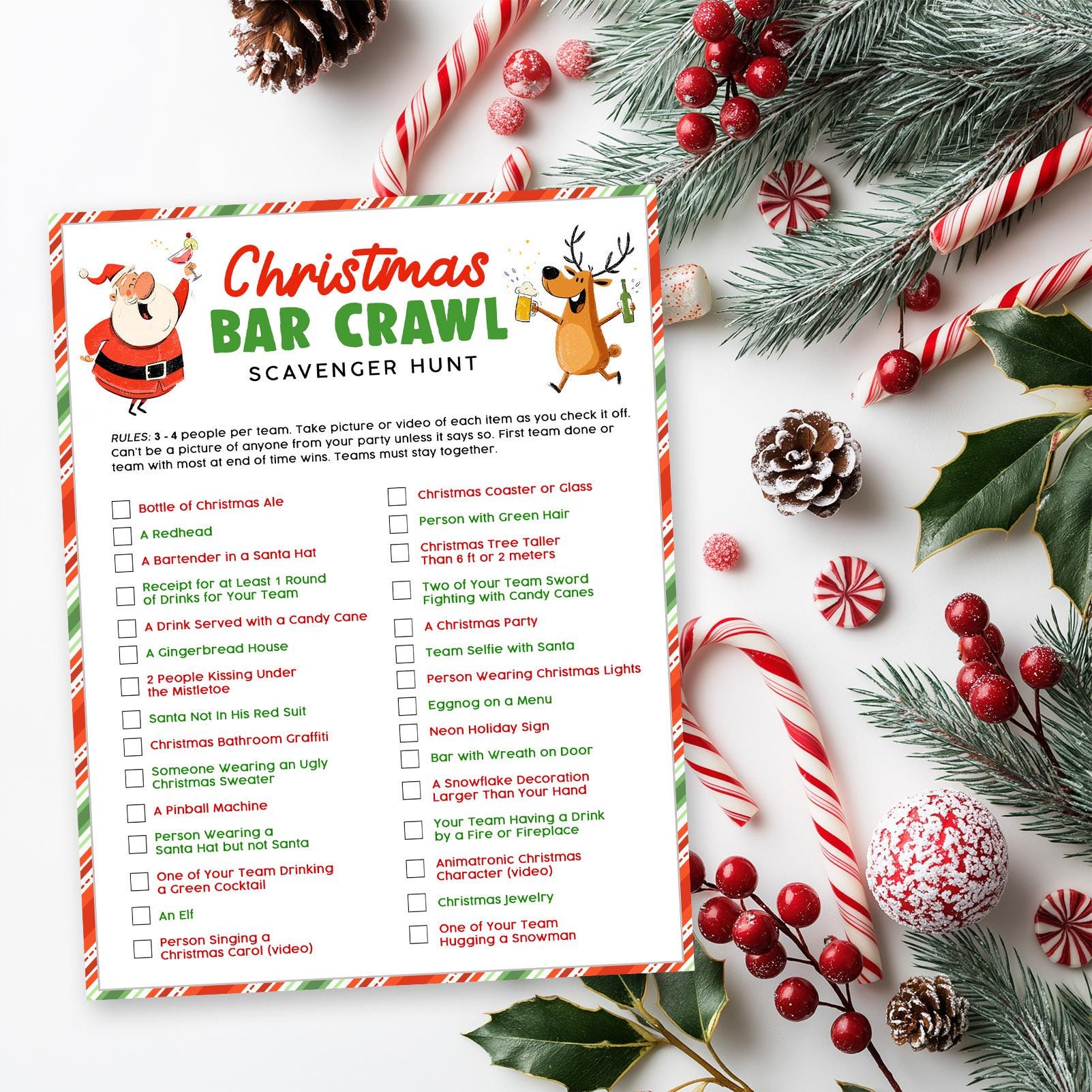 Christmas Lights Scavenger Hunt | Holiday Scavenger Hunt | Xmas ...