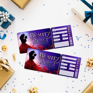 Printable Beauty and Beast Broadway Surprise Ticket︱musical Theatre ...