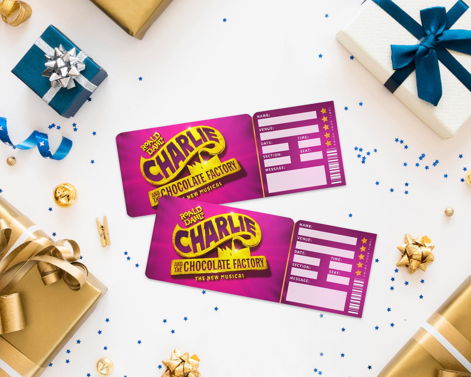 Printable Charlie and the Chocolate Factory Broadway Surprise Ticket ...