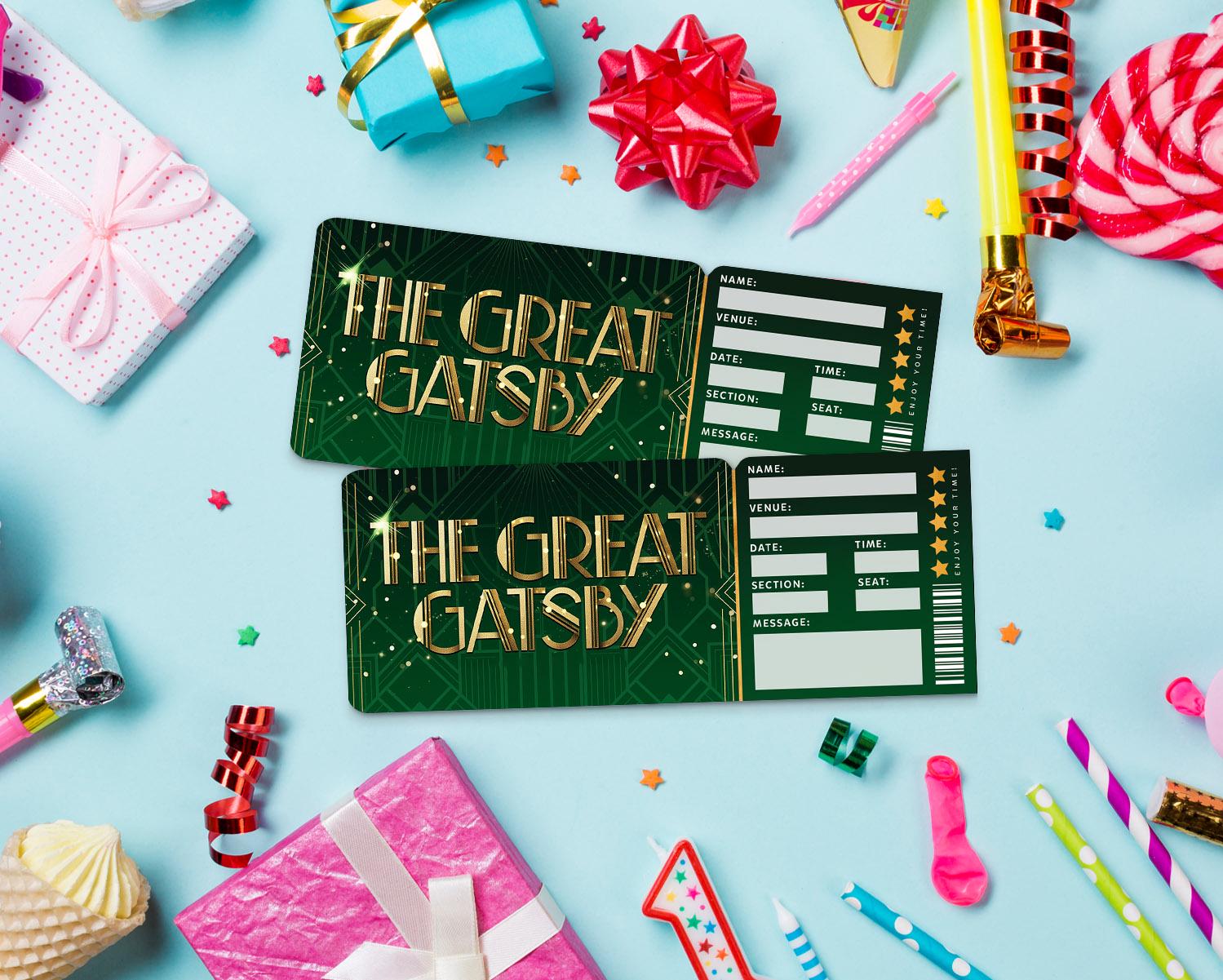Printable the Great Gatsby Broadway Surprise Ticket︱musical Theatre ...