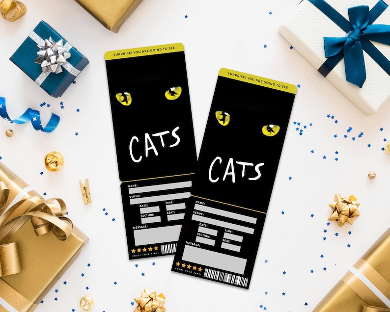 Printable CATS Broadway Surprise Ticket︱musical Theatre Ticket︱event ...