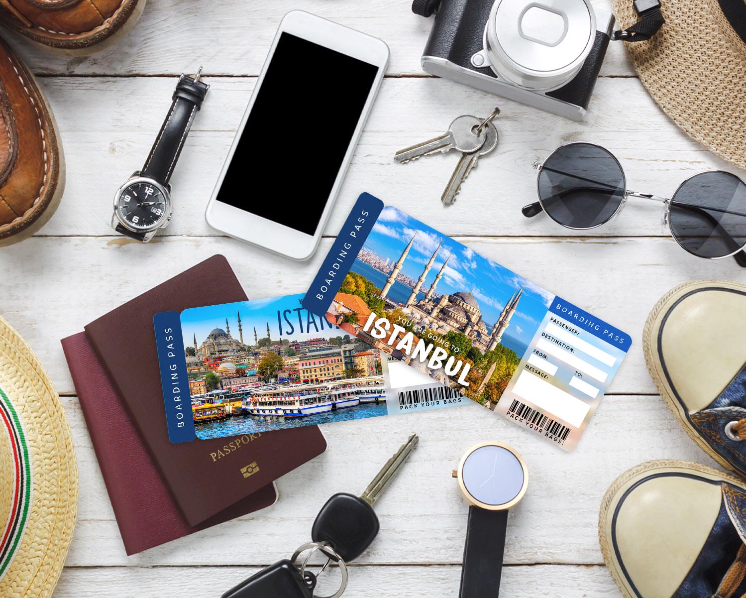 Digital ISTANBUL Trip Surprise Gift Ticket︱turkey Boarding Pass ...