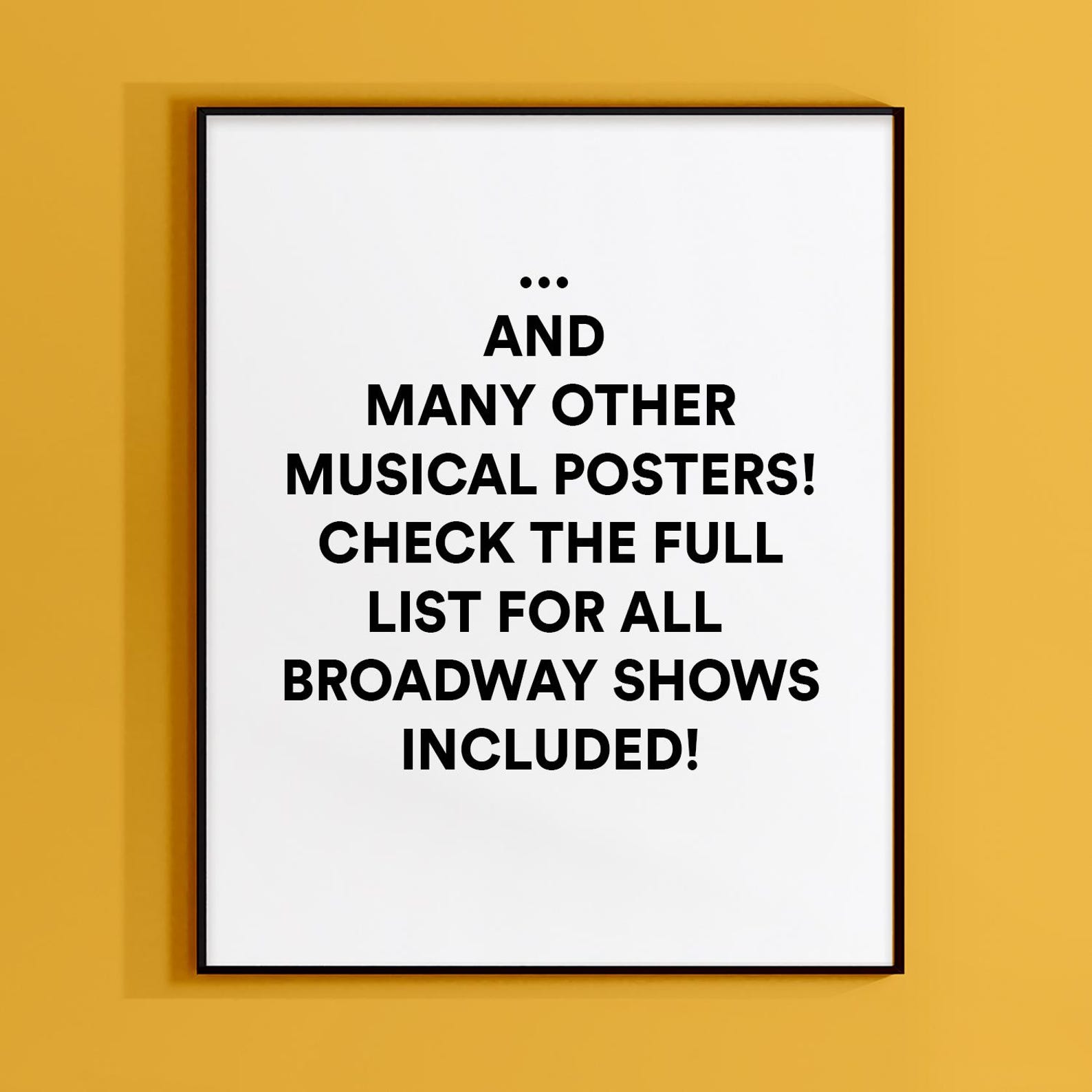 Musical Theater Gallery Wall Art, Broadway Musical Tribute Art, Custom ...