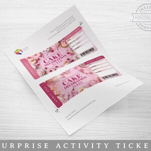 Digital Cake Decoration Class Surprise Ticket, Baking Class Voucher ...