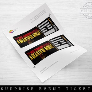Printable A Beautiful Noise Broadway Surprise Ticket, Musical ...
