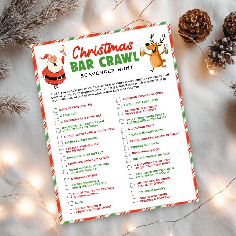 Christmas Lights Scavenger Hunt | Holiday Scavenger Hunt | Xmas ...