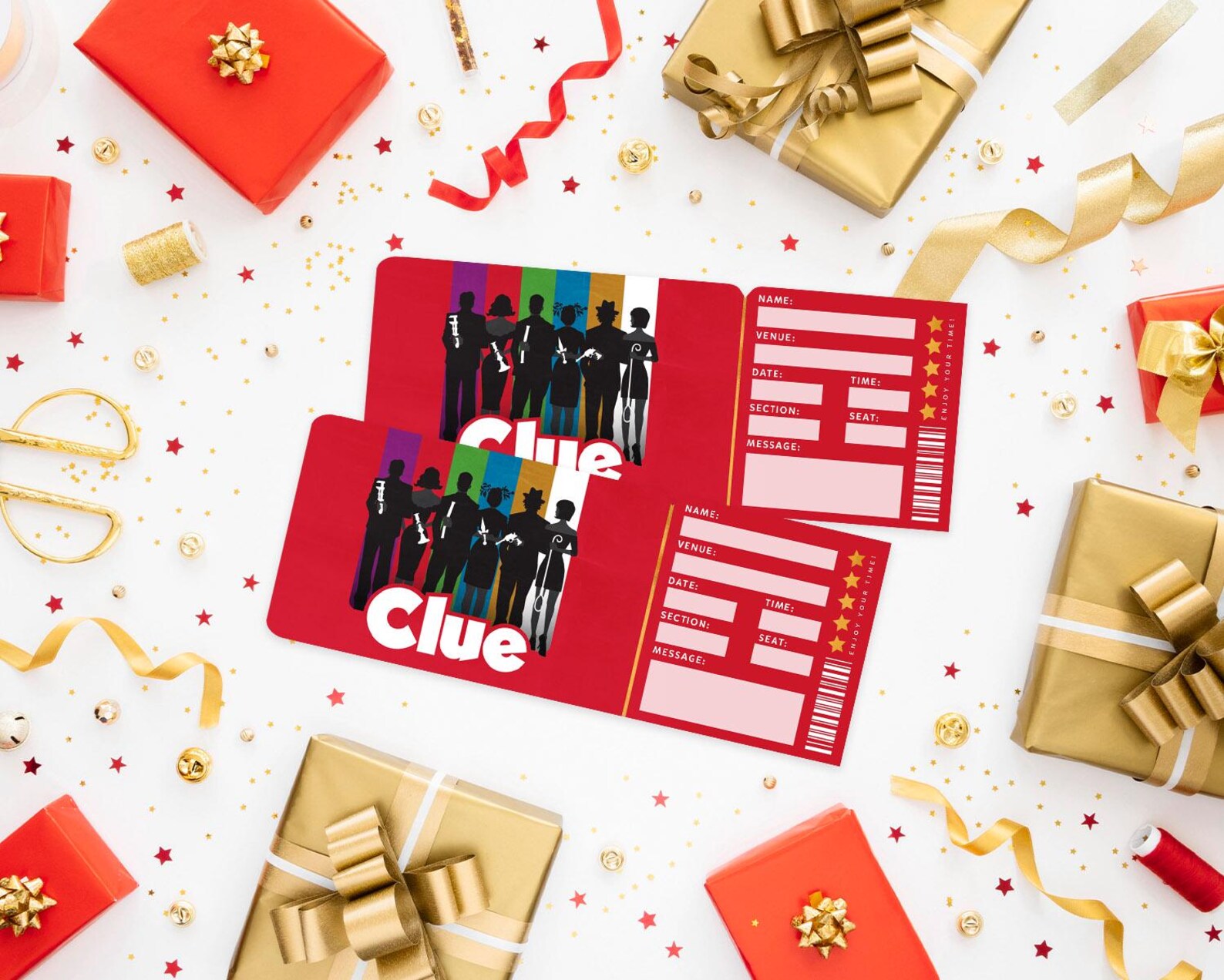Printable Clue Broadway Surprise Ticket︱musical Theatre Ticket︱event ...