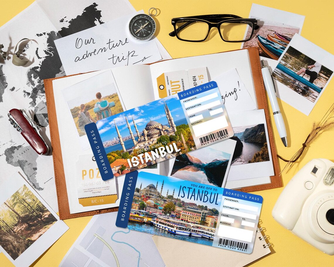Digital ISTANBUL Trip Surprise Gift Ticket︱turkey Boarding Pass ...