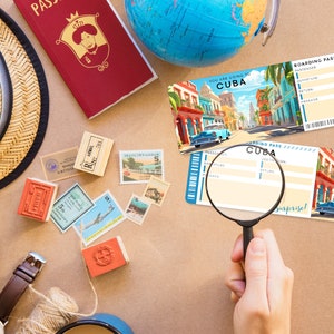 Digital CUBA Trip Surprise Gift Ticket︱cuba Boarding Pass︱printable ...