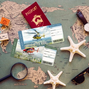 Digital HELICOPTER RIDE Surprise Gift Ticket, Helicopter Tour Gift ...