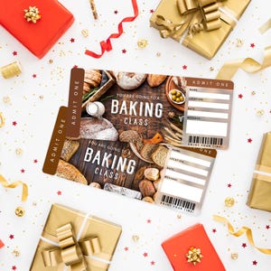 Digital Baking Class Surprise Ticket, Baking Class Voucher Surprise ...