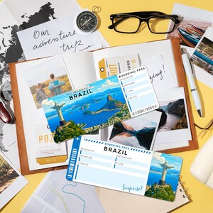 Digital BRAZIL Surprise Trip Ticket, Rio De Janeiro Printable Boarding ...