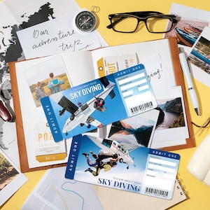 Printable SKYDIVING Surprise Ticket︱skydive Experience Gift Voucher - Etsy