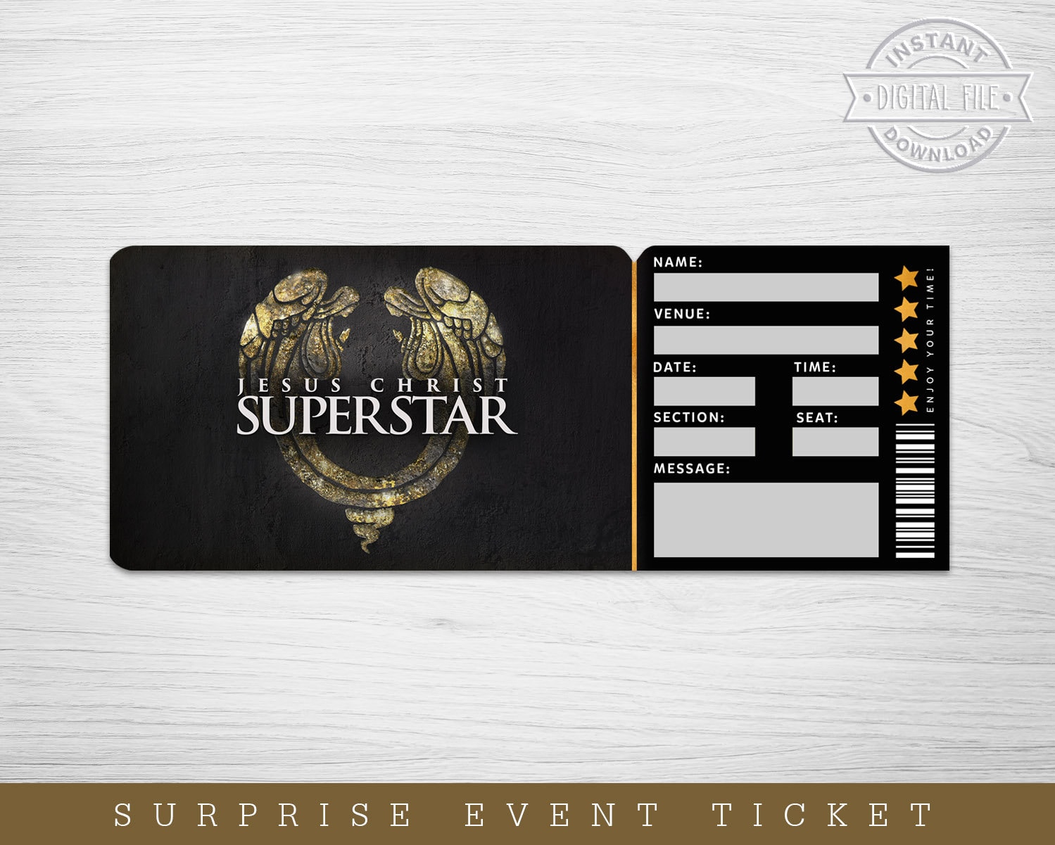 Printable Jesus Christ Superstar Broadway Surprise Ticket︱musical ...
