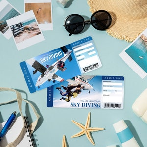 Printable SKYDIVING Surprise Ticket︱skydive Experience Gift Voucher - Etsy