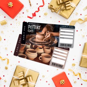 Digital Pottery Class Surprise Ticket, Ceramics Class Voucher Surprise ...