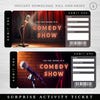 Comedy Show Ticket Template, Custom Comedy Club Gift, DIY Stand up ...