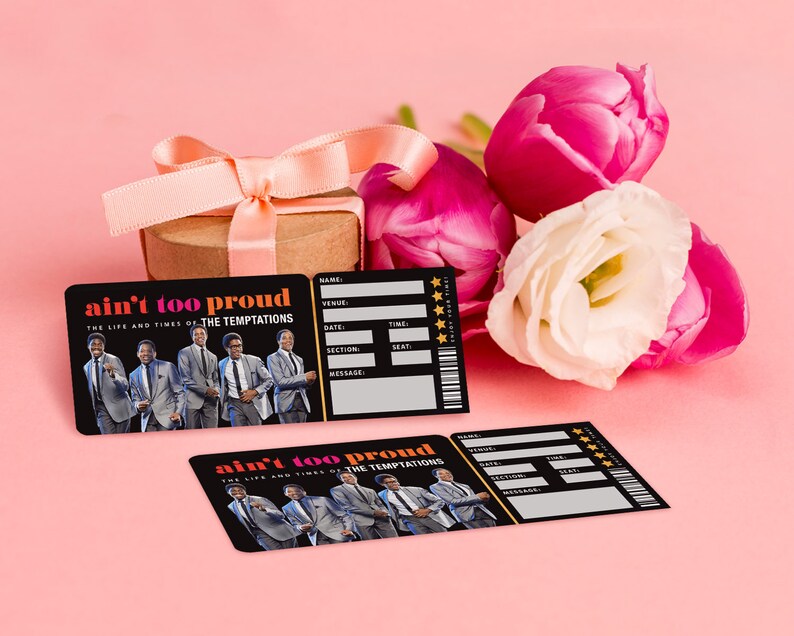 Printable Ain't Too Proud Broadway Surprise Ticket︱musical Theatre ...