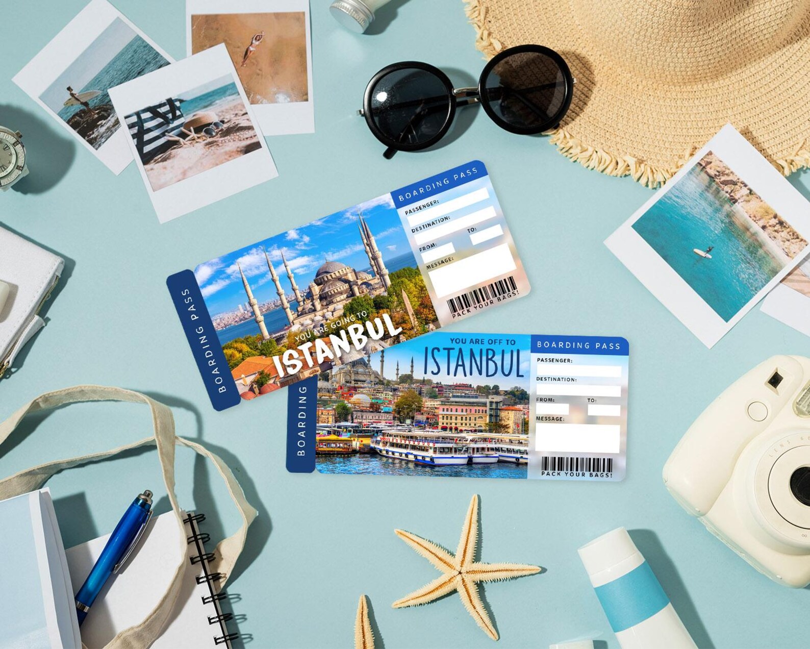 Digital ISTANBUL Trip Surprise Gift Ticket︱turkey Boarding Pass ...