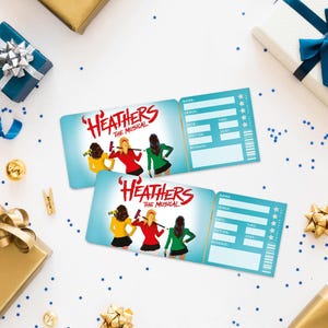 Printable Heathers Broadway Surprise Ticket︱musical Theatre Ticket ...