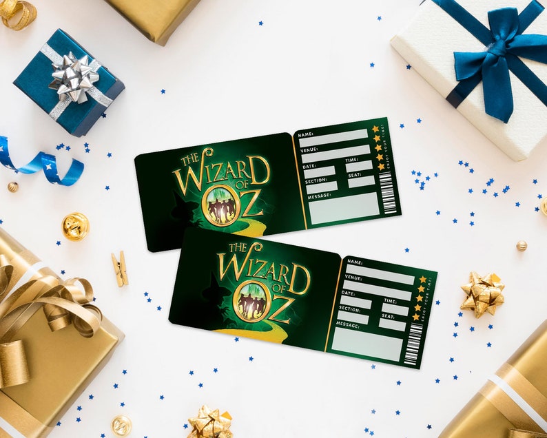 Printable Wizard of OZ Broadway Surprise Ticket︱musical Theatre Ticket ...
