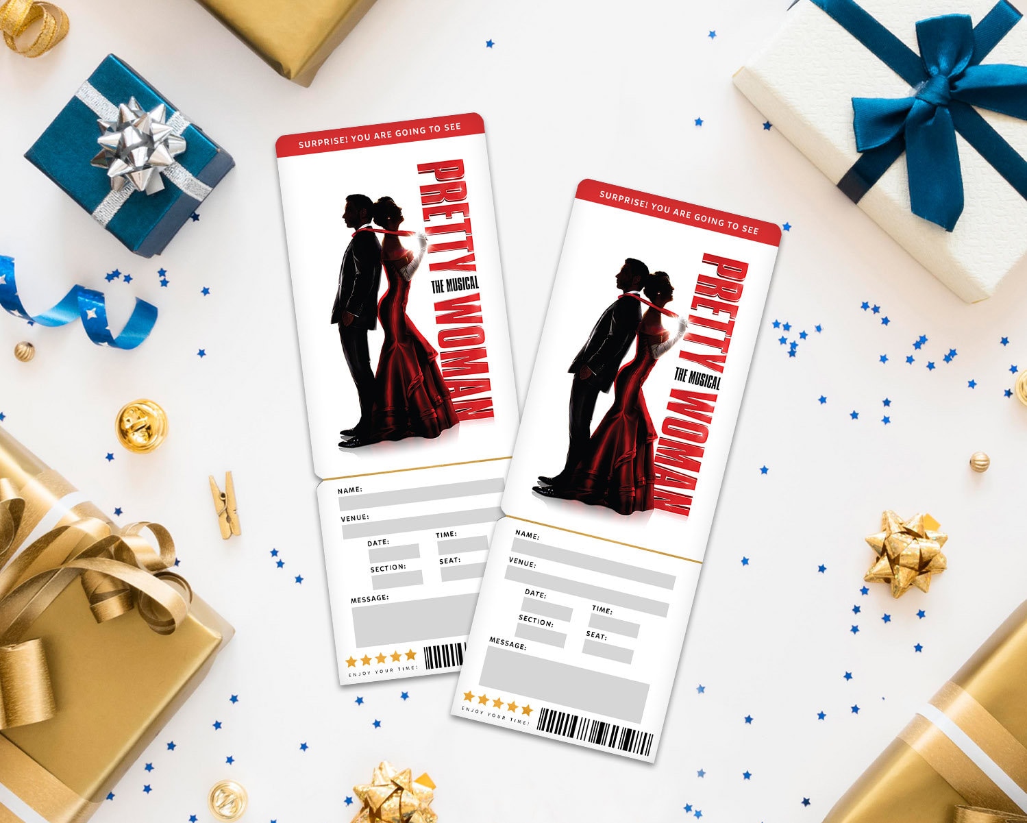 Printable Pretty Woman Broadway Surprise Ticket, Pretty Woman Musical ...