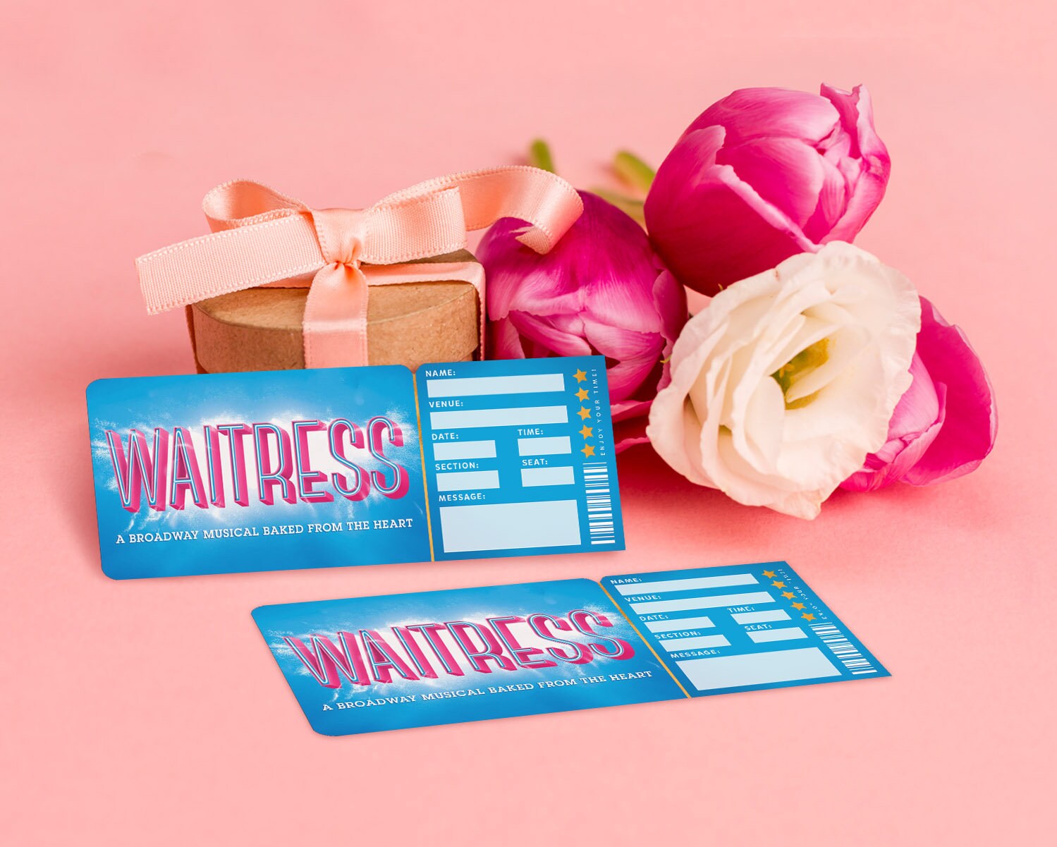 Printable Waitress Broadway Surprise Ticket, Musical Collectible ...
