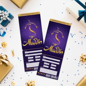 Printable Aladdin Broadway Surprise Ticket︱musical Theatre Ticket︱event ...