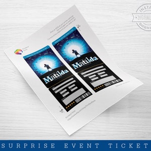 Printable Matilda Broadway Surprise Ticket︱musical Theatre Ticket︱event ...