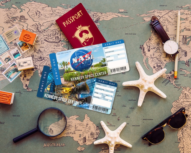 Printable Kennedy Space Center Surprise Trip Ticket, NASA Space Ticket ...