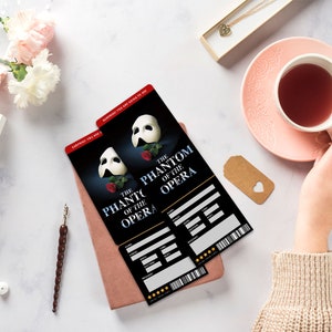Printable Phantom of the Opera Broadway Surprise Ticket︱musical Theatre ...