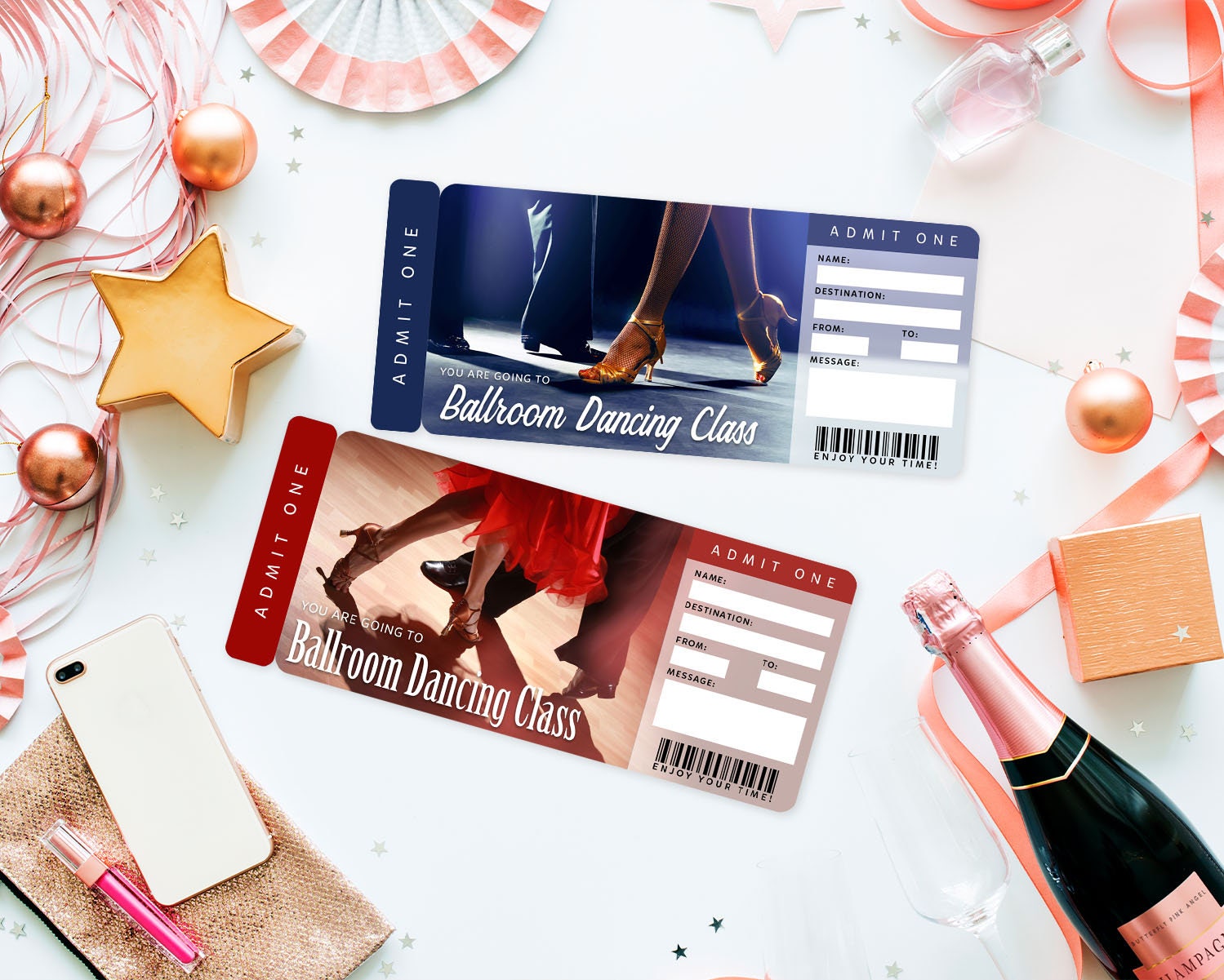 Digital Dance Lessons Surprise Gift Ticket, Ballroom Dance Class ...