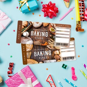 Digital Baking Class Surprise Ticket, Baking Class Voucher Surprise ...