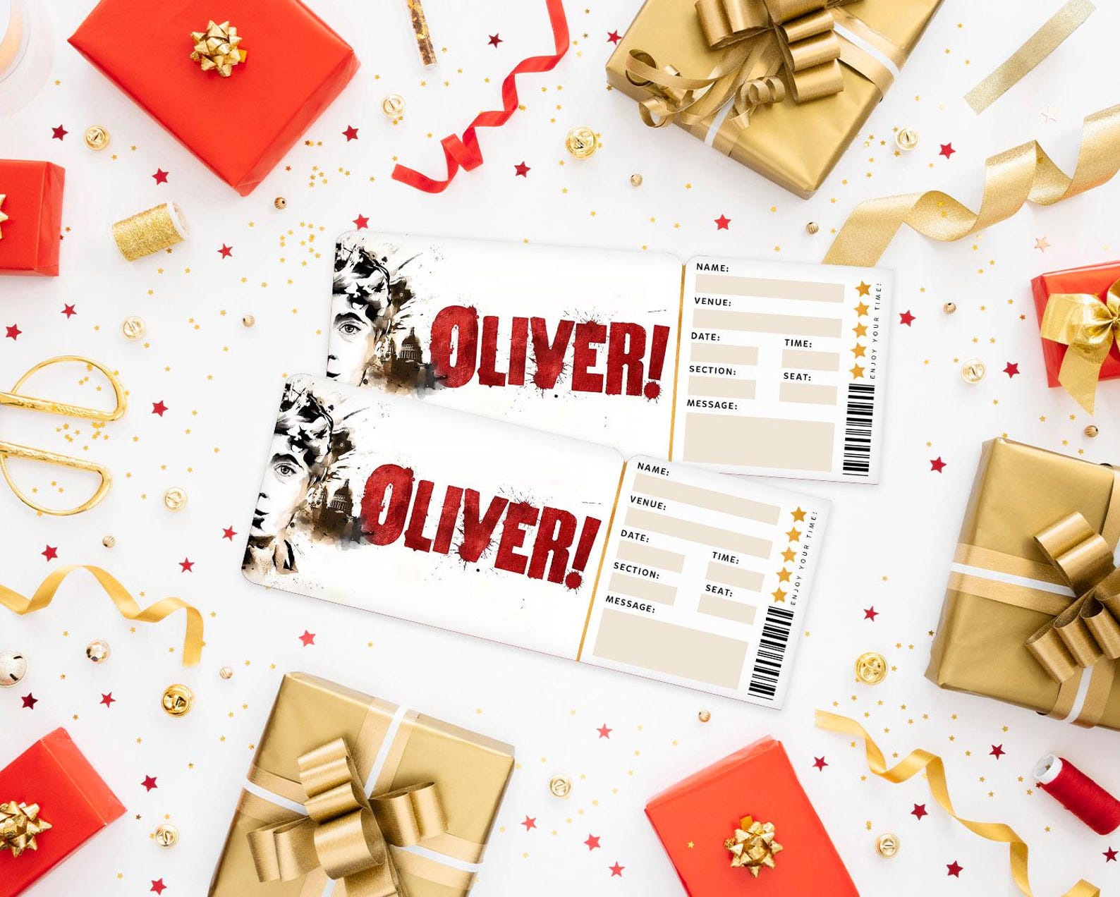 Printable OLIVER! Broadway Surprise Ticket︱musical Theatre Ticket︱event ...