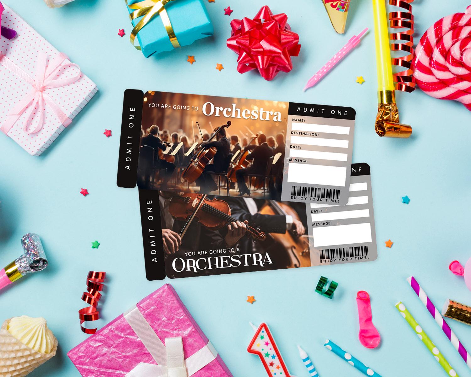 Printable Orchestra Surprise Ticket︱opera Night Gift Reveal︱experience ...