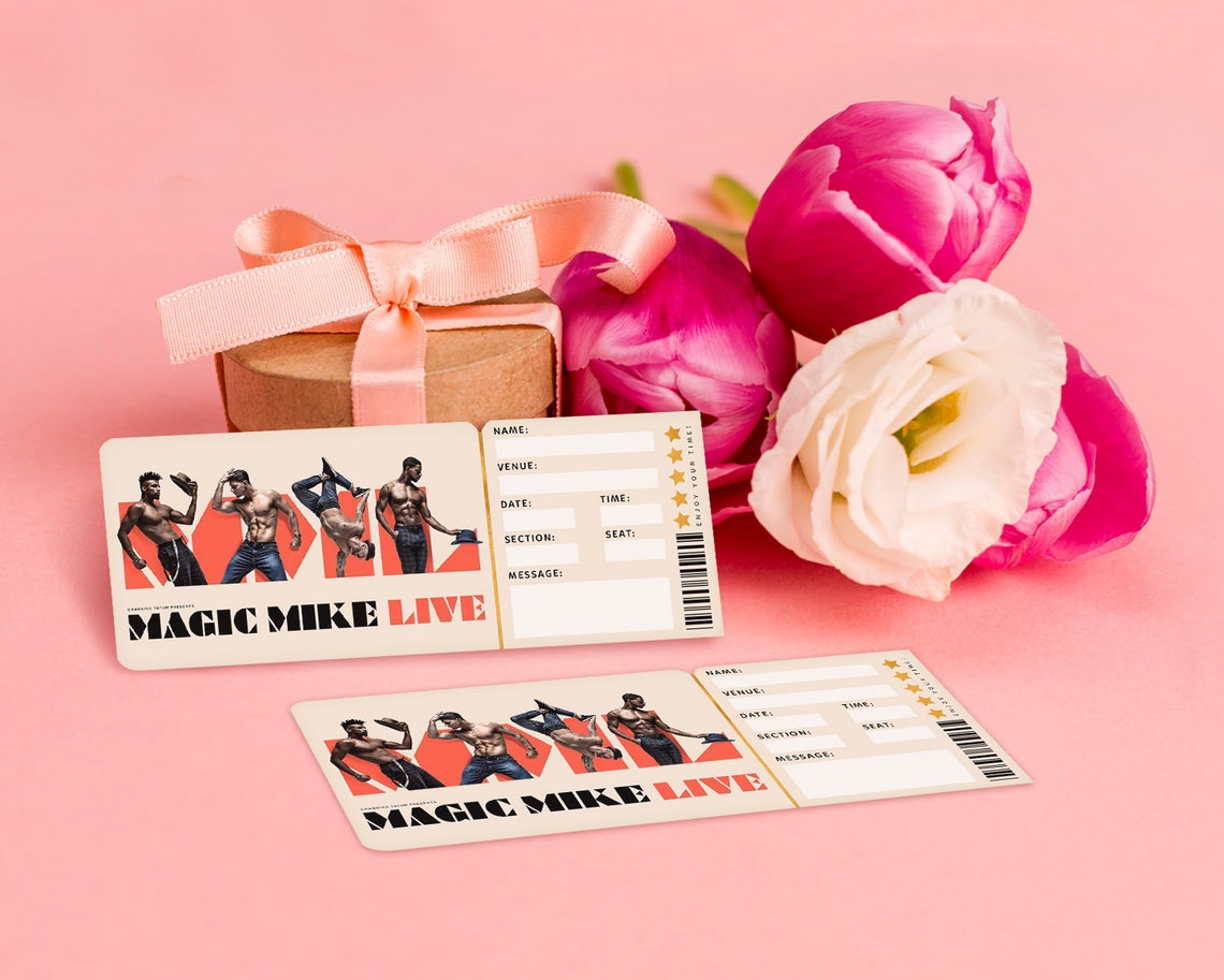Printable Magic Mike LIVE Broadway Surprise Ticket, Magic Mike Musical ...