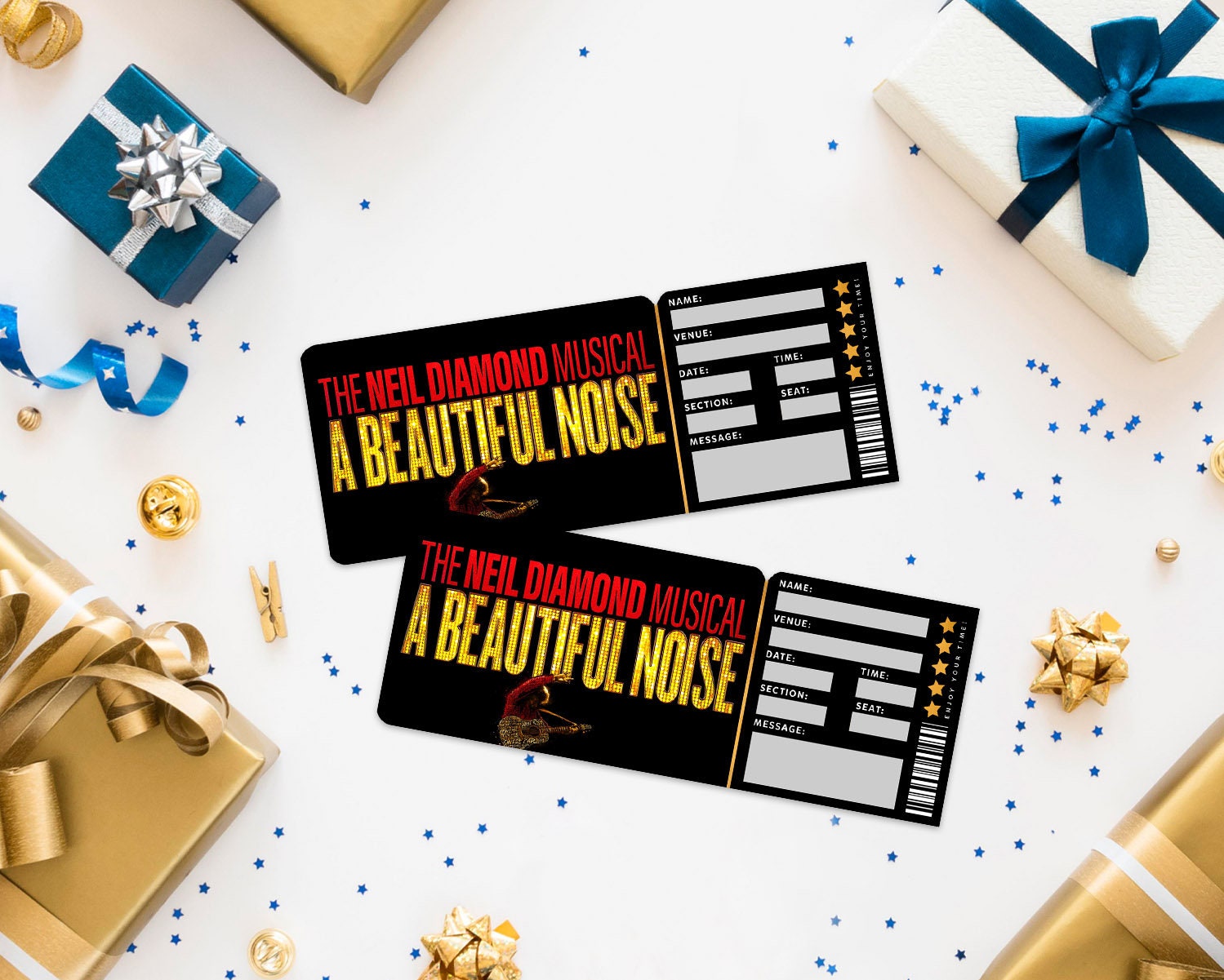 Printable A Beautiful Noise Broadway Surprise Ticket︱musical Theatre ...