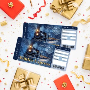 Printable WINTER EXPRESS Surprise Reveal Ticket︱north Pole Express ...