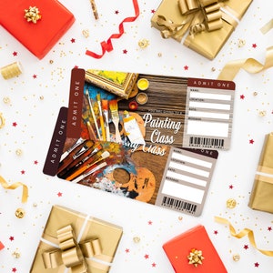 Digital Painting Class Surprise Ticket, Painting Class Voucher Surprise ...