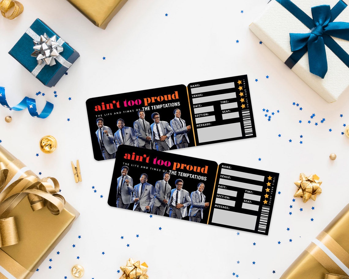 Printable Ain't Too Proud Broadway Surprise Ticket︱musical Theatre ...